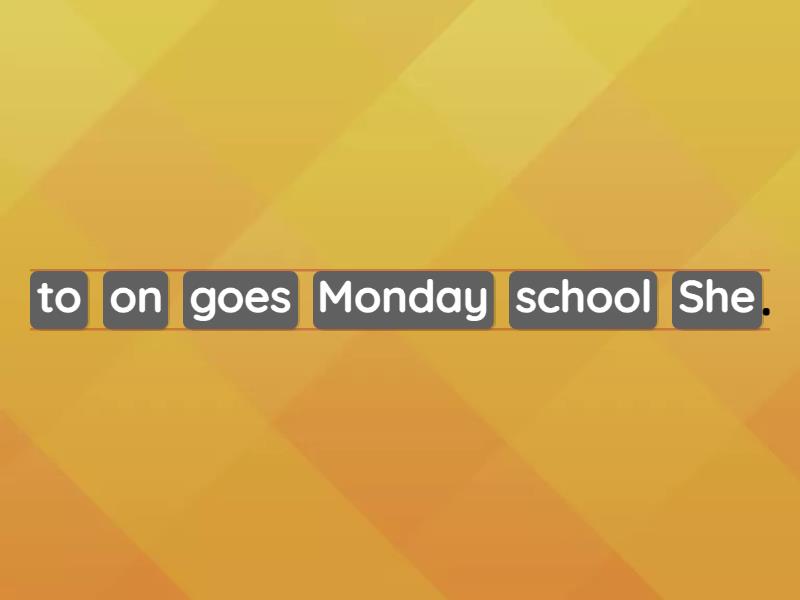 Present Simple (he/she/it) AS2 - Unjumble