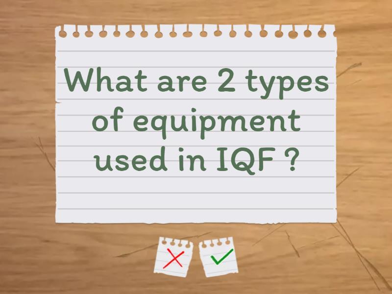 Introduction of IQF - Flash cards