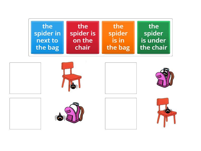 Spider prepositions SM1 - Match up