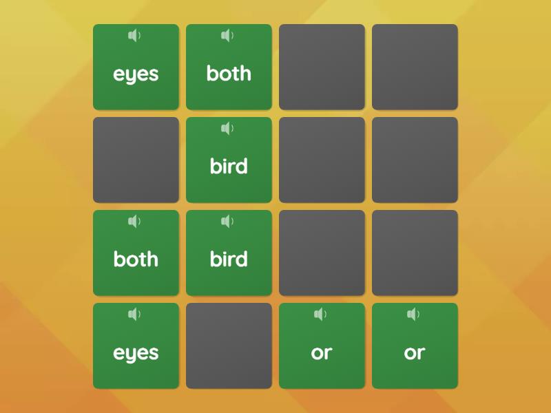 Lesson 15 Concentration sight words - Matching pairs