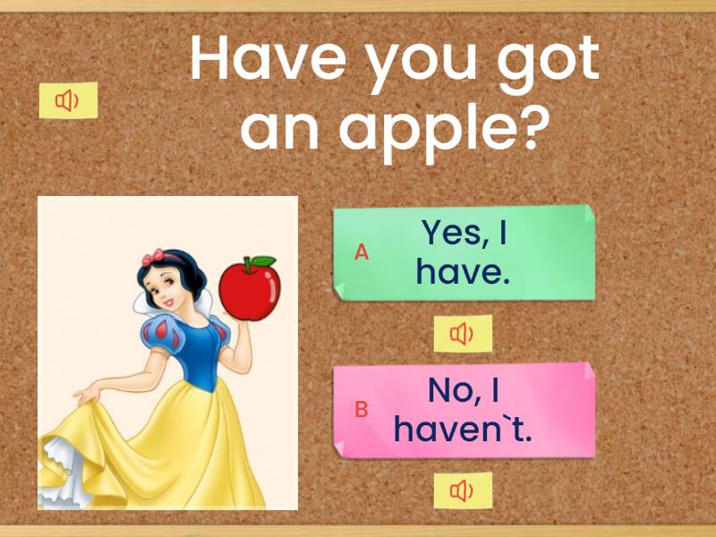 Have you got....? Yes, I have / No, I haven`t. - Quiz