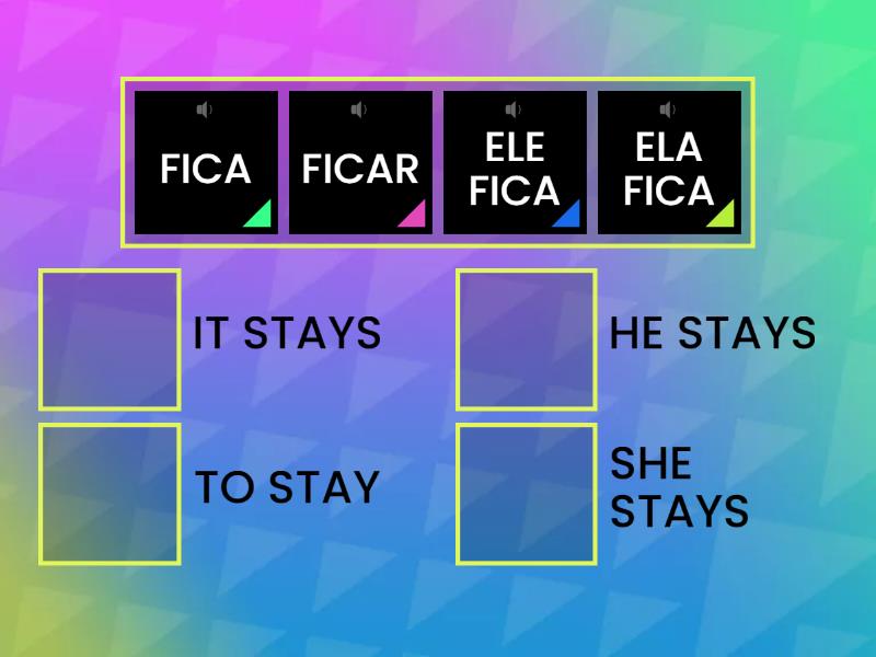 2. VERBS - CONJUGATION - Match up