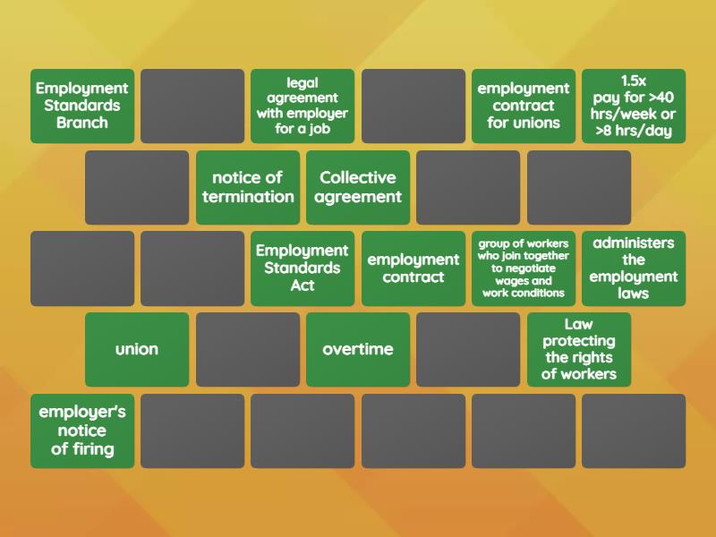 Employment Law - Matching pairs