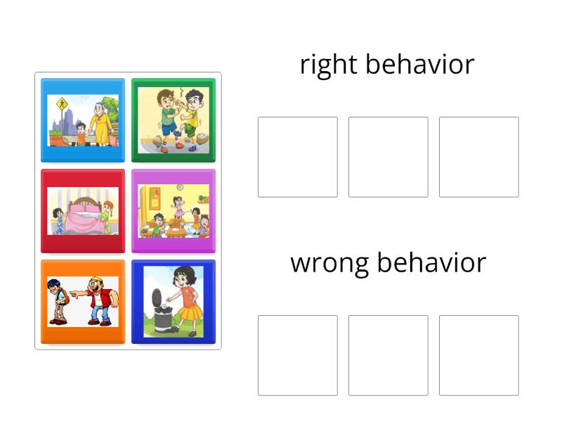 right x wrong behavior - Group sort