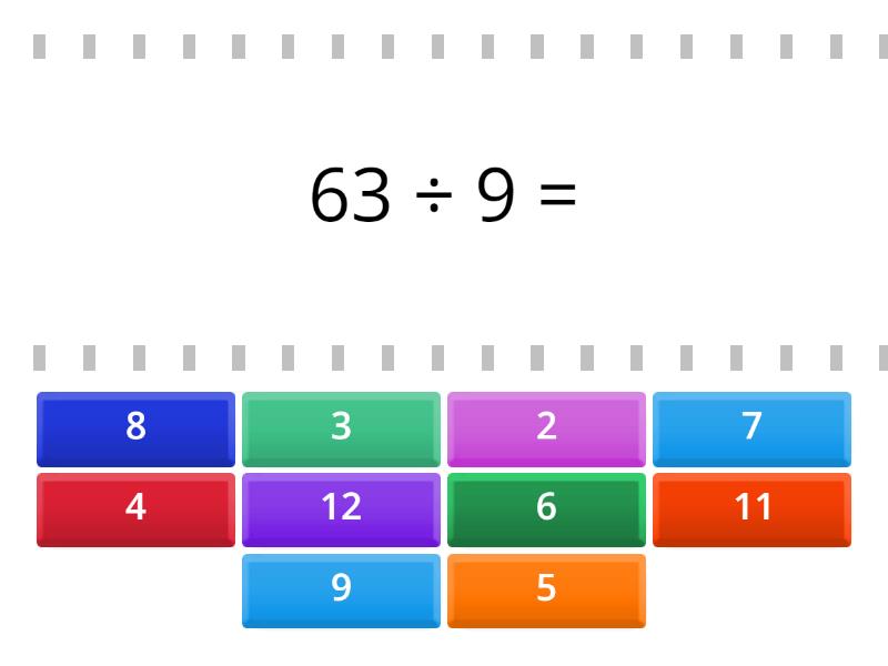 Divide by 9_Quiz - Find the match