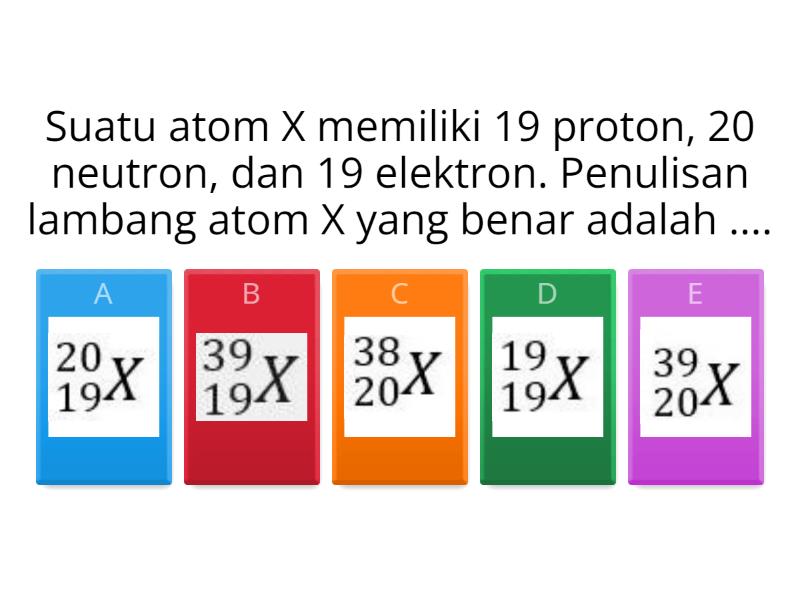 Kuis Teori Atom dan Struktur Atom - Quiz