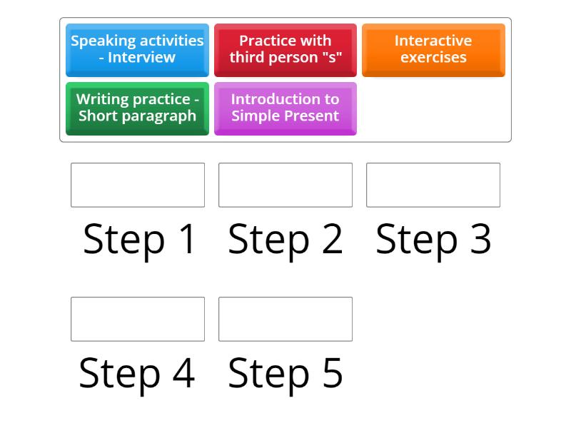 Lesson Sequencing Example - Match up