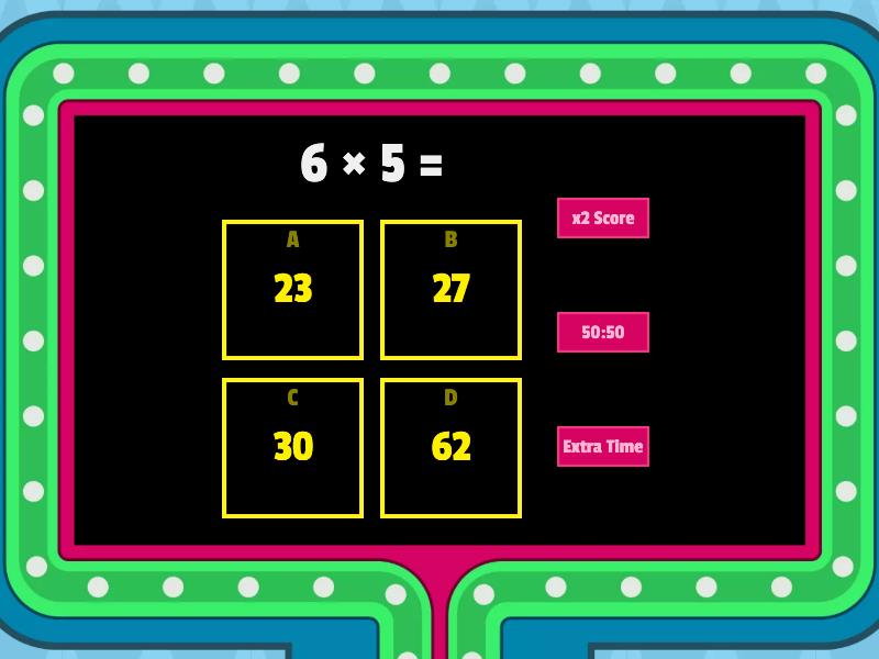 6 Times Table - Gameshow quiz