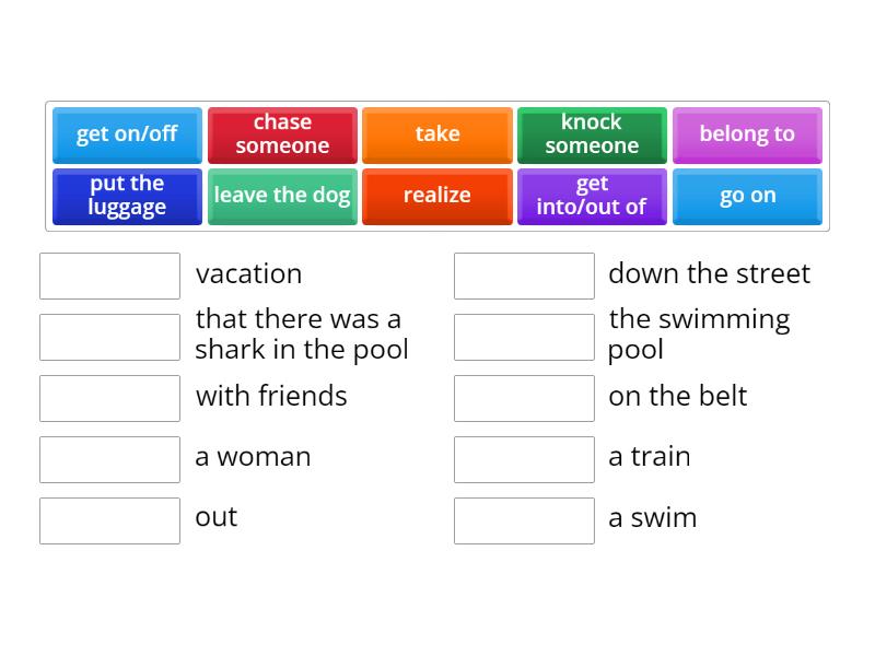extressions from the text - Match up