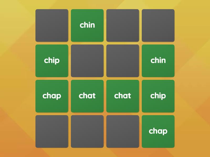 ch words - Matching pairs