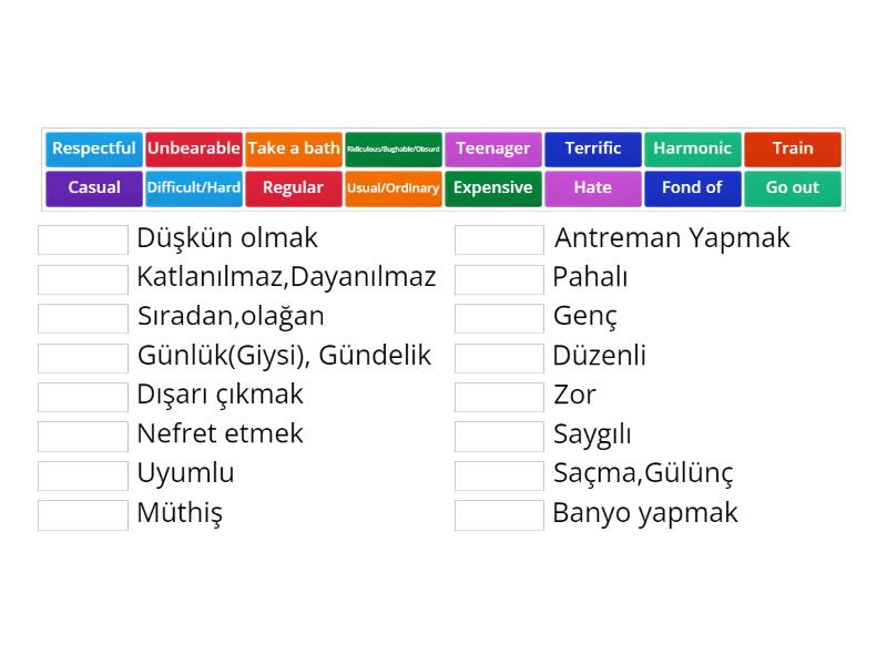 UNIT2 TEEN LİFE - Match up