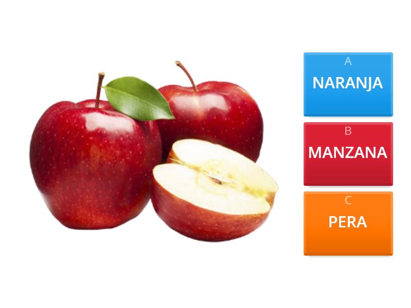 Selecciona el nombre de la fruta correcta - Quiz