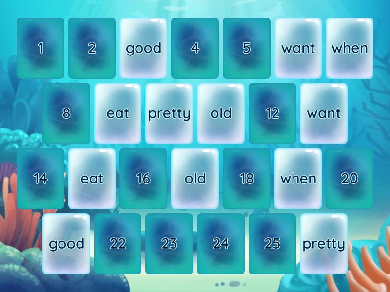 Sight Word Match Up - Matching pairs