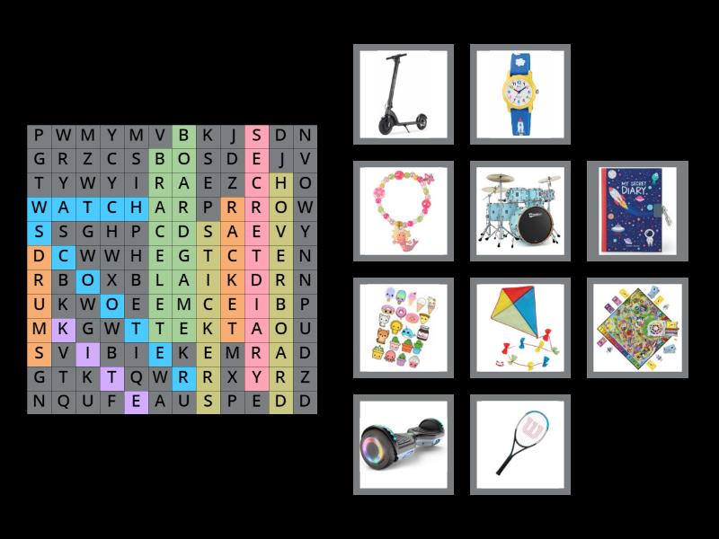 My favourite things - Wordsearch