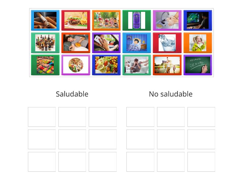 ¿SALUDABLE O NO SALUDABLE? - Group sort