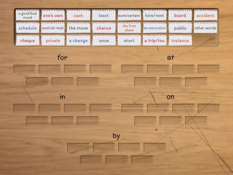 Use of English b2 Unit4 - Group sort
