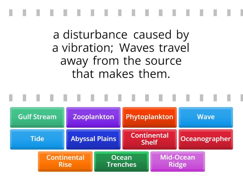 Ocean Vocabulary - Find the match