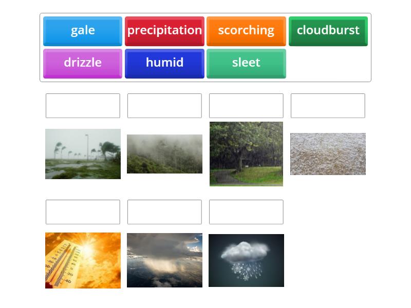 Weather vocabulary - Match up
