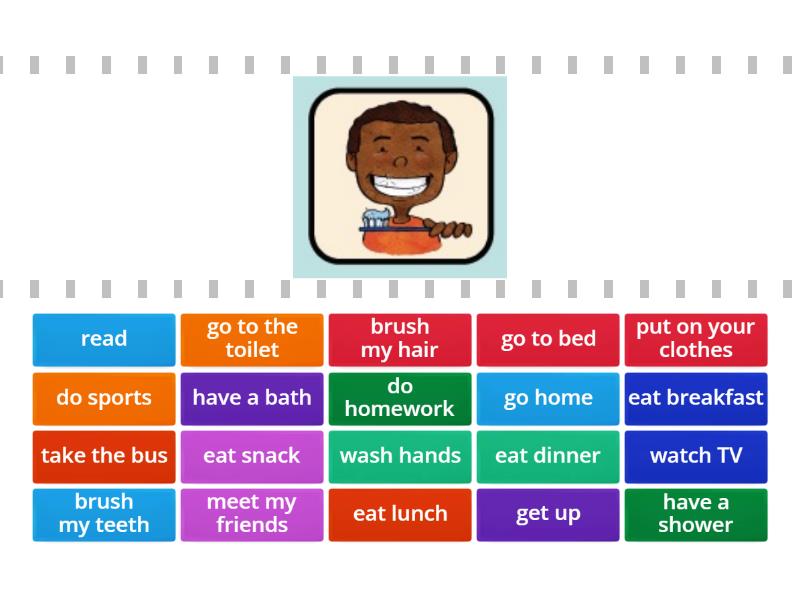 Steps 4. Daily routines - Find the match
