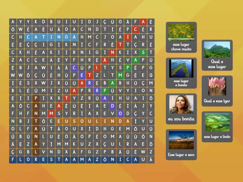 Biomas - Sopa de letras