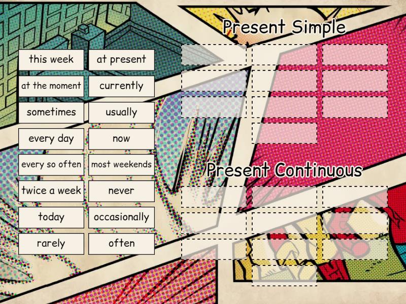 B1 First Present Simple and Present Continuous Time Expressions - Group ...