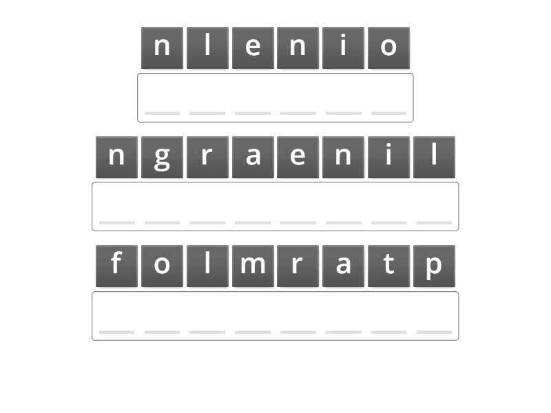 ICT key words - Anagram