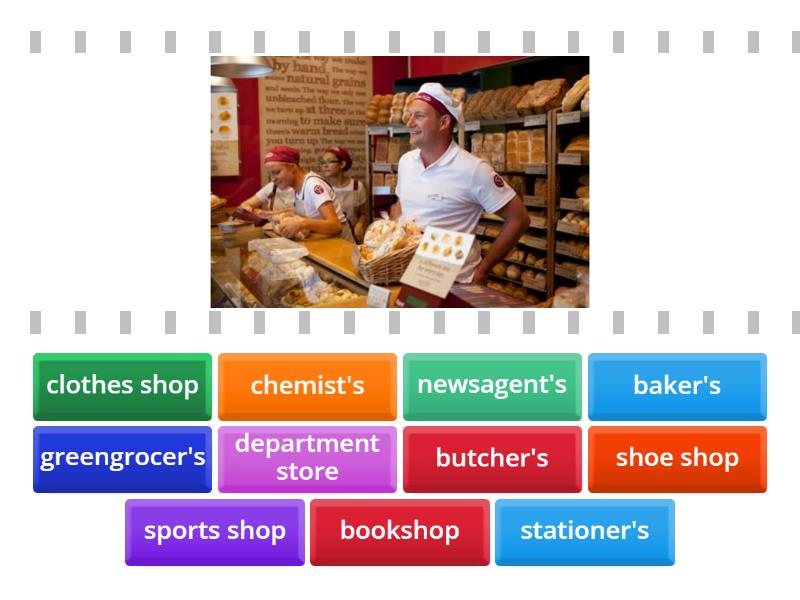 Shops. Go getter 3 Unit 2.3 - Find the match