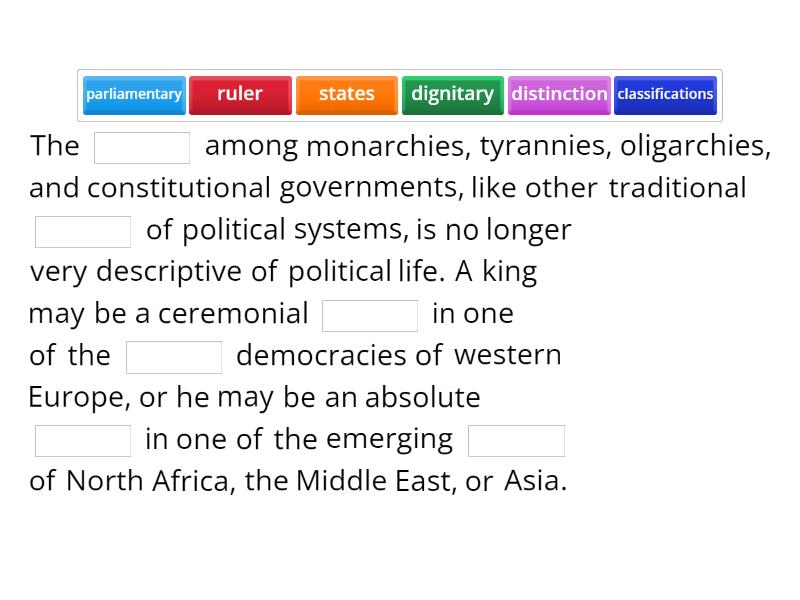 Monarchy_ International Relations_Unit 1 - Complete the sentence