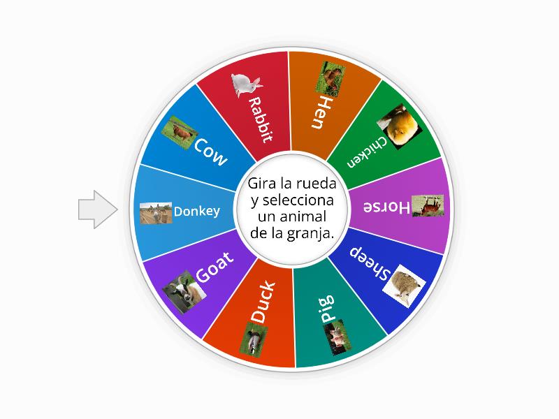 Farm Animals - Spin the wheel