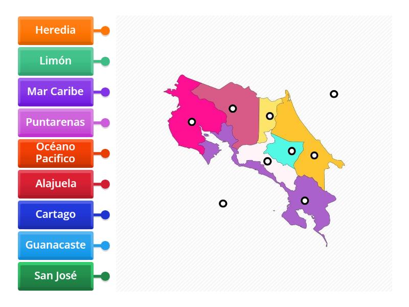 provincias de costa rica - Labelled diagram