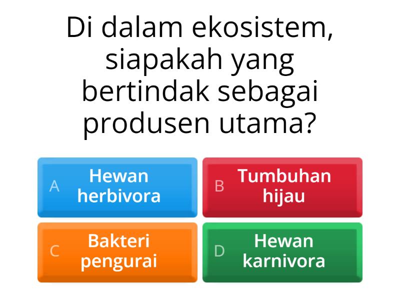 AKM IPAS Ekosistem yang Harmonis kelas 5SD - Quiz