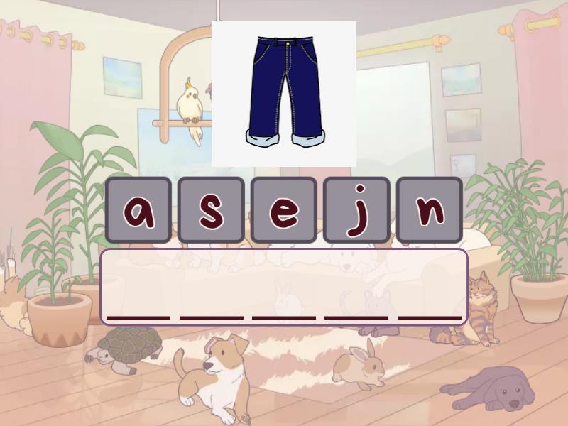 Clothes Starters YLE - Anagram