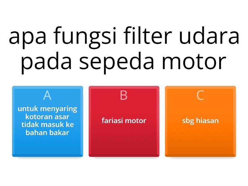 kuis dari fani tentang sepeda motor - Quiz