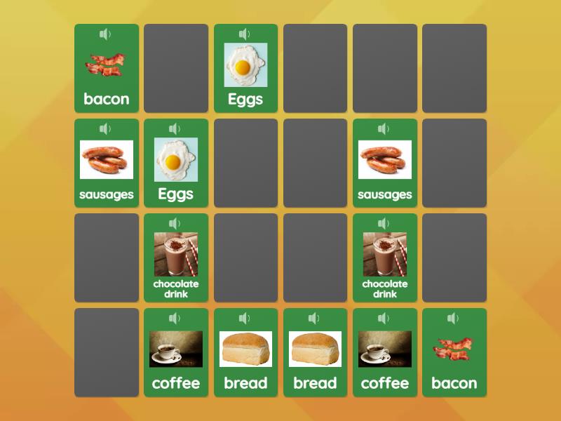 breakfast - Matching pairs