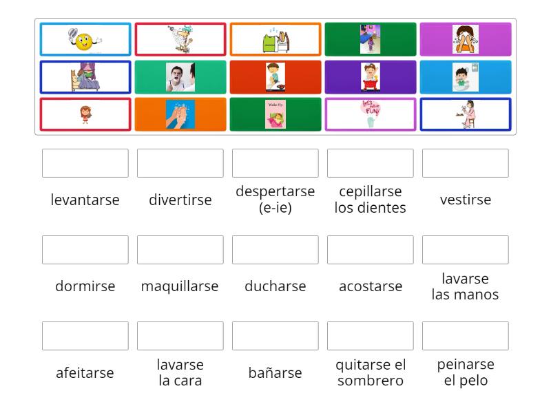 la rutina diaria - los verbos reflexivos - Match up