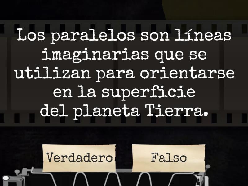 Paralelos y meridianos - True or false