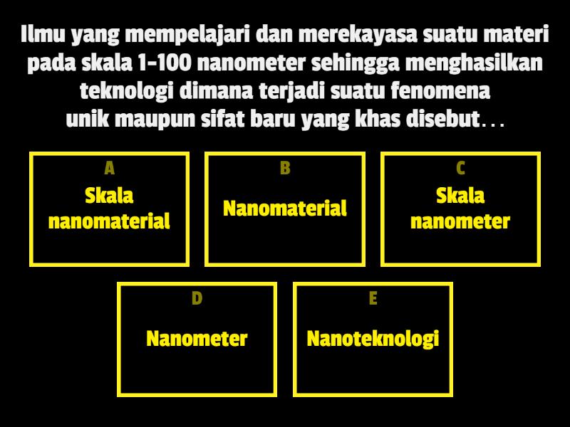 NANOTEKNOLOGI - Quiz