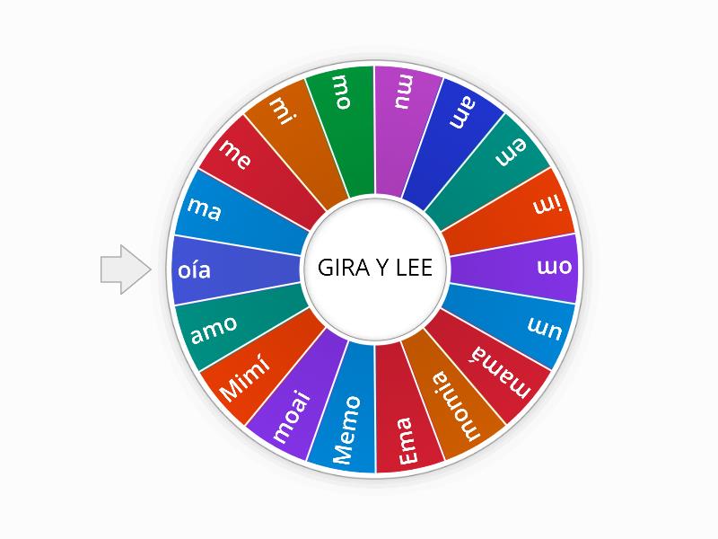 LEEMOS USANDO LA LETRA "M" - Spin the wheel