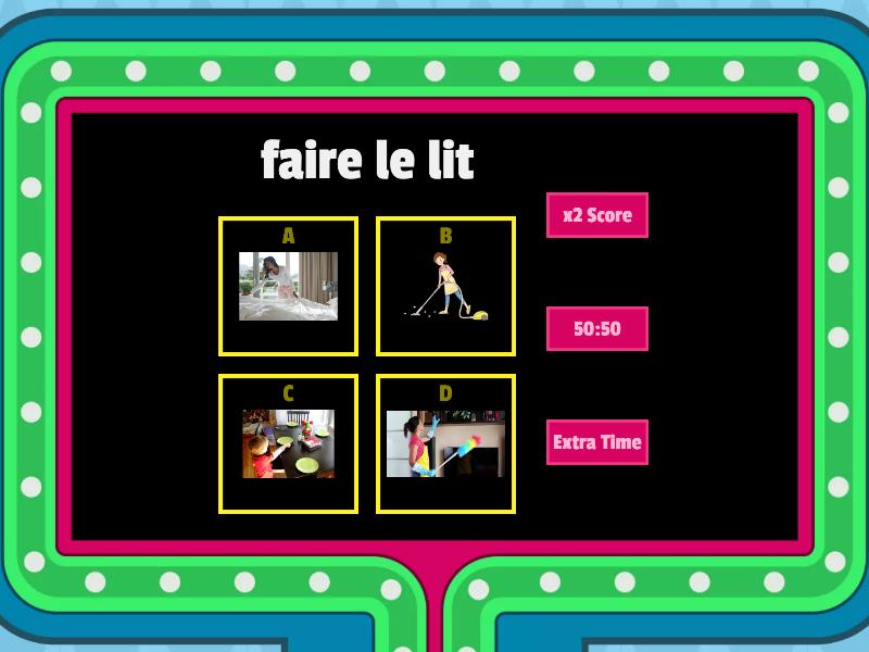 Les Corvees French 1B - Gameshow quiz