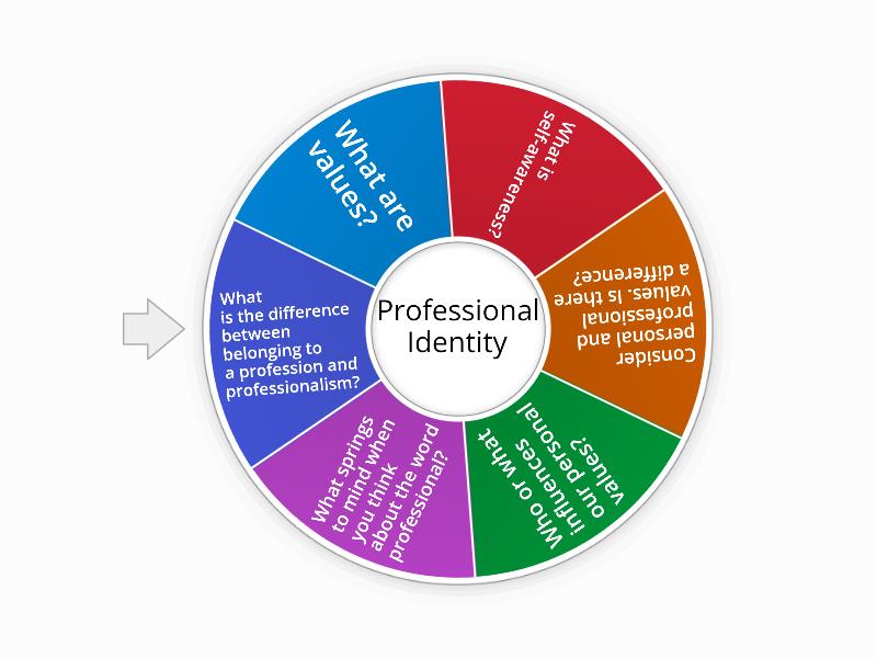 Professional Identity Wheel - Rueda aleatoria Professional Identity Wheel - Rueda aleatoria
