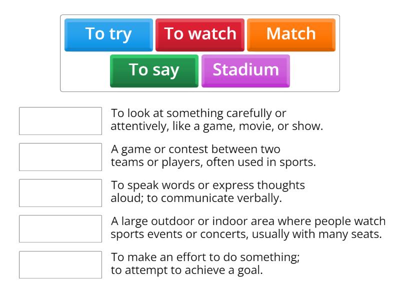 gr6 access unit 2 lesson 8 - Match up