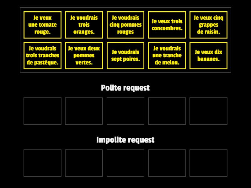 Polite or impolite? - Group sort