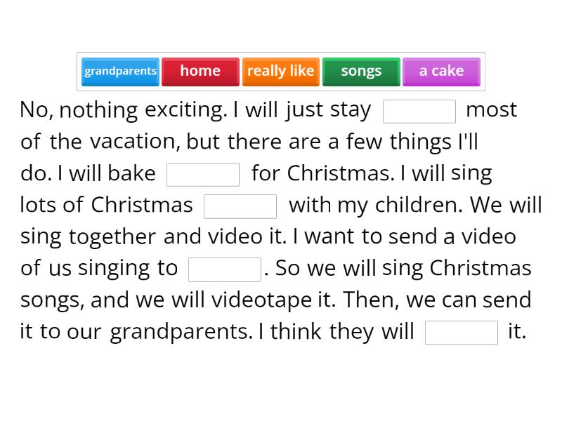 Elllo - Listening activity - Complete the sentence