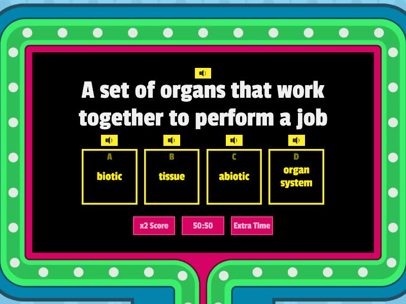Life Science Cells--->Organisms Game Show HOZ - Gameshow quiz