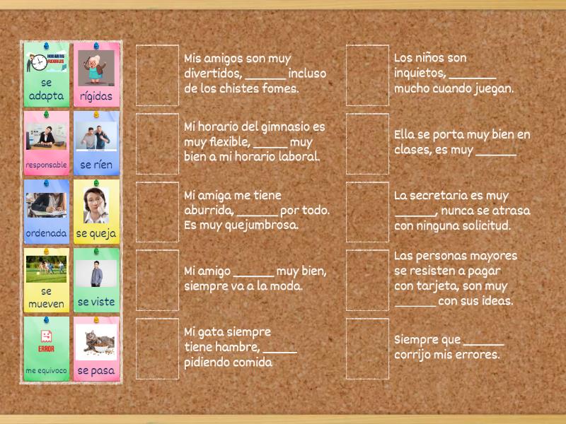 Practica de vocabulario - Match up
