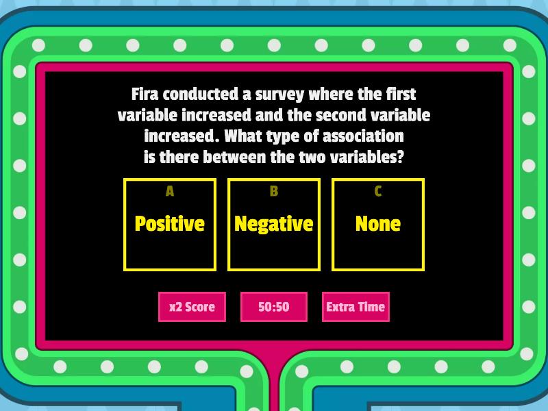 Scatter Plot Quiz Review - Gameshow quiz