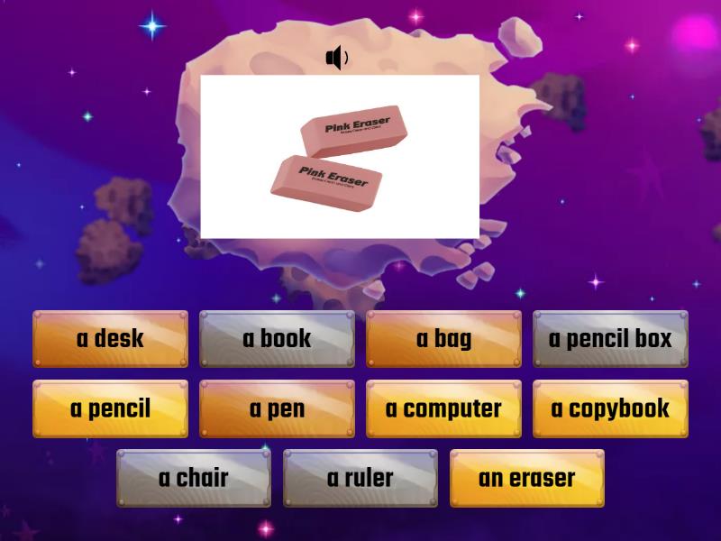 Smart kids: Lesson 4+5 School supplies (vocabulary) - Find the match