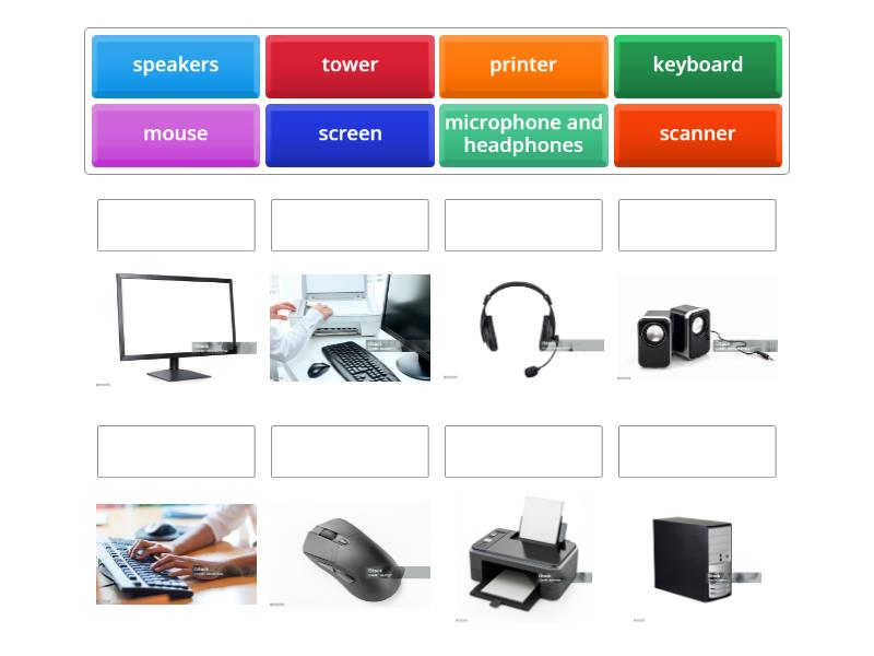 Parts of a computer - Match up