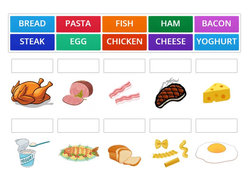 PROTEINS, CARBOHYDRATES & DAIRY PRODUCTS - Match up