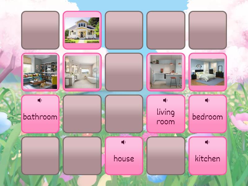 Super Minds 1: Unit 6 - The old house. Vocabulary - memory game - Parejas
